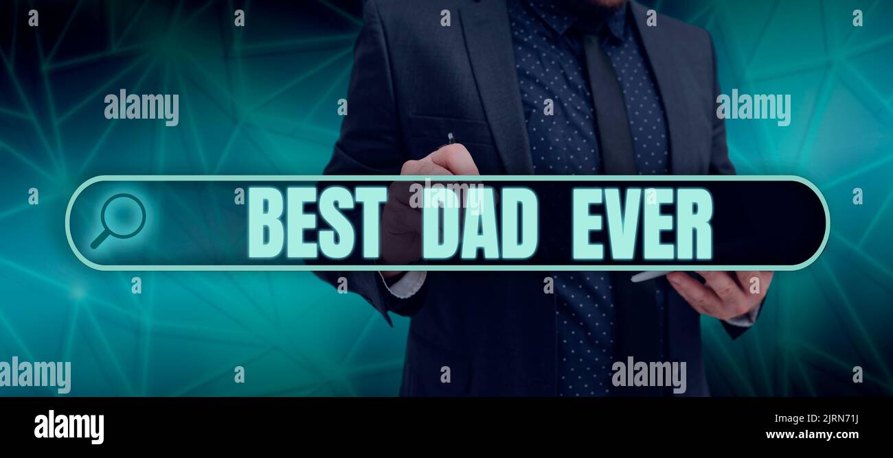 Text showing inspiration Best Dad Ever. Word Written on Appreciation ...