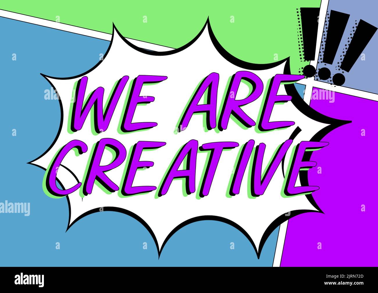 Text sign showing We Are Creative. Business overview To have a lot of ...