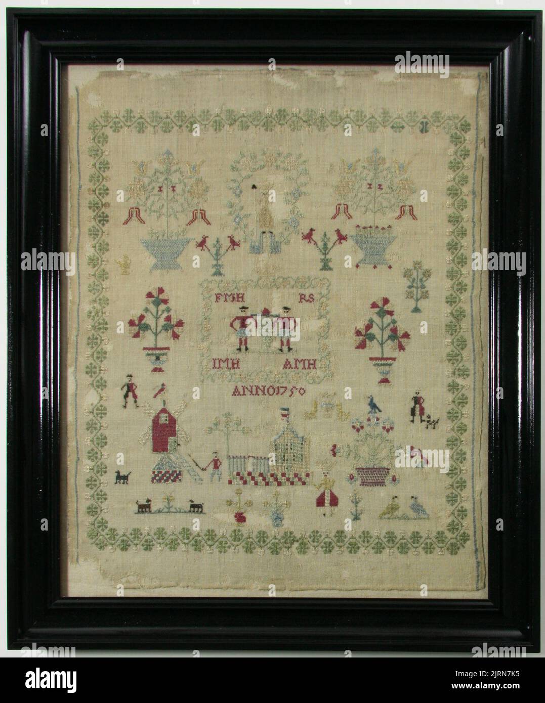 Sampler, 1750, maker unknown. Bequest of Judge Julius Isaacs, New York ...