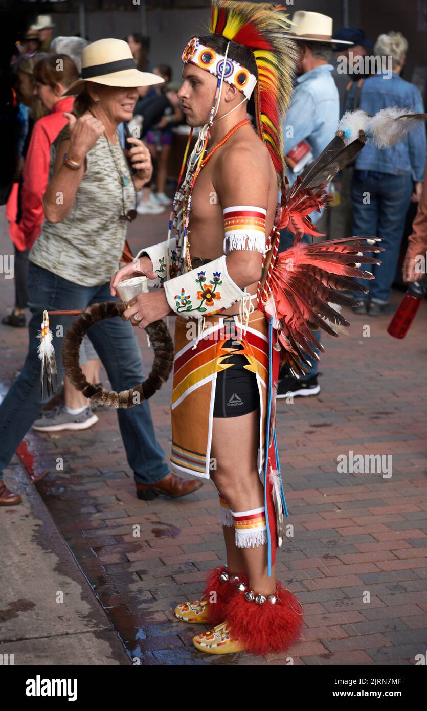 Derek Red Arrow Frank prepares to compete in the Native American ...