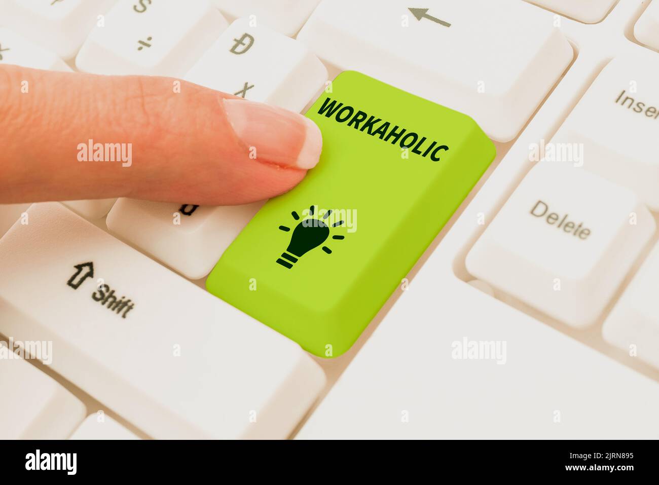 Text caption presenting Workaholic. Conceptual photo Person who ...