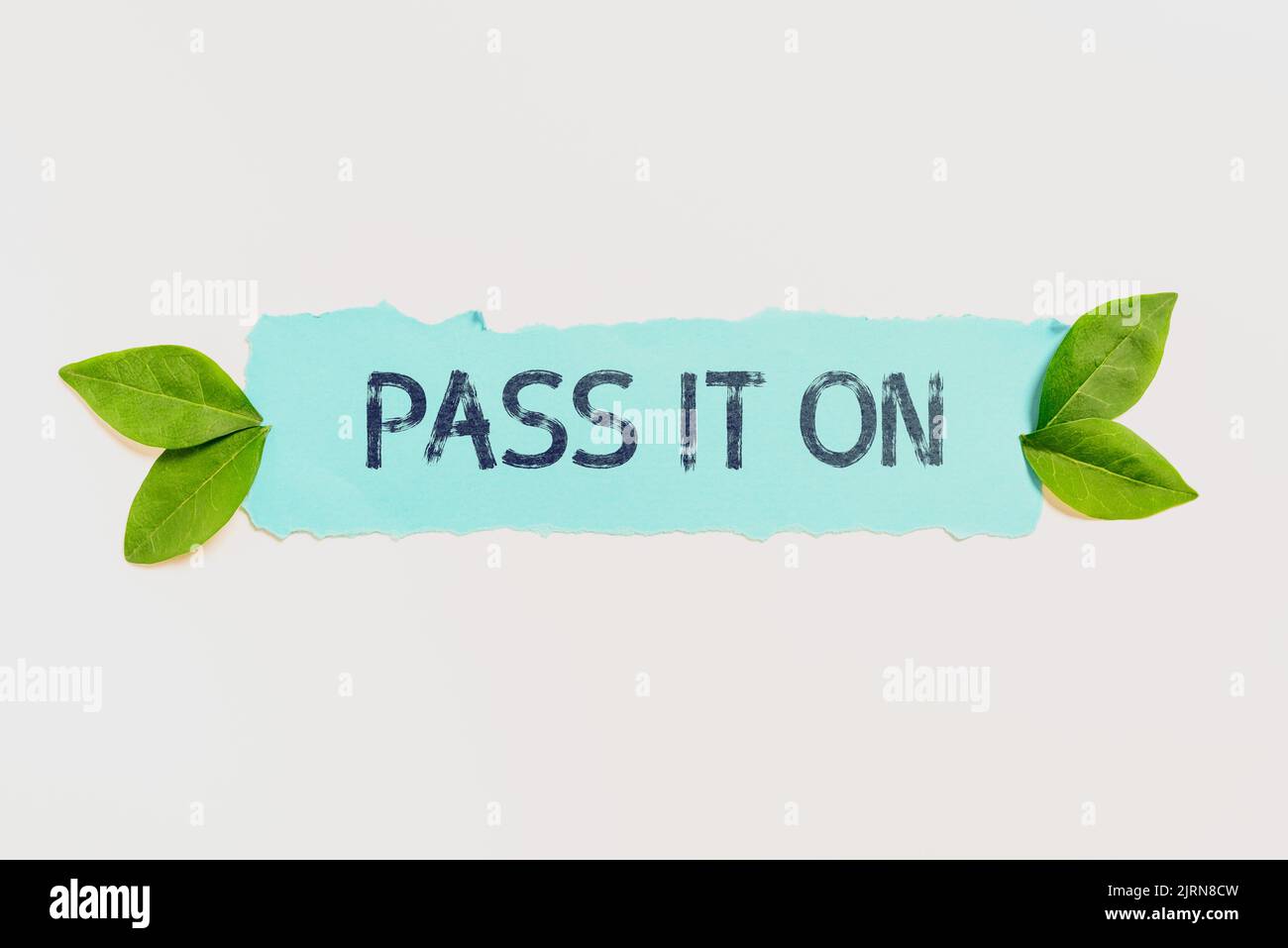 Conceptual caption Pass It On. Internet Concept Share something with ...