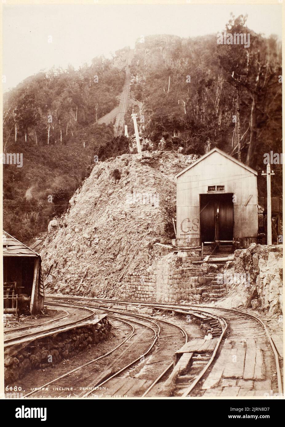Upper Incline, Denniston, 1904, Dunedin, by Muir & Moodie Stock Photo ...