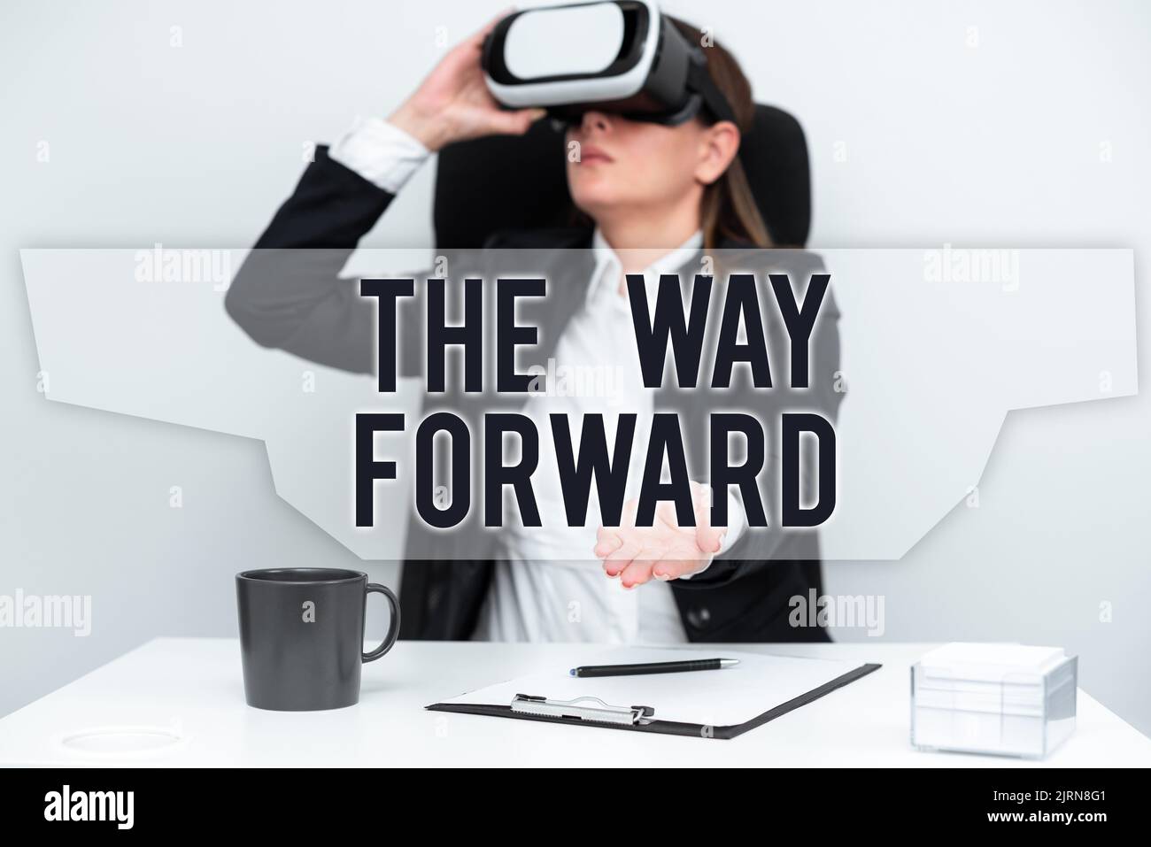 Handwriting text The Way Forward. Business overview Direction to keep ...