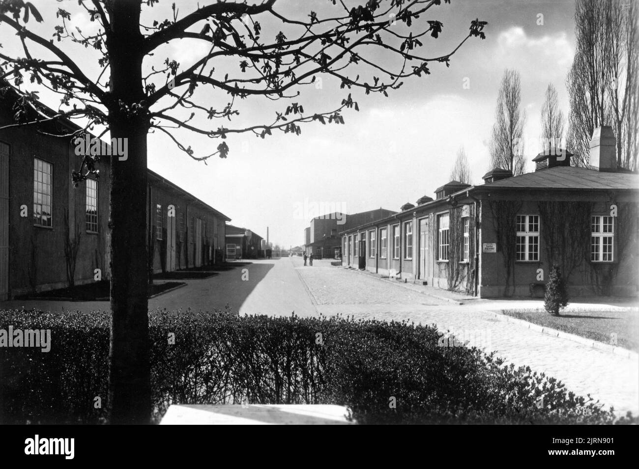 Street on the Studio Grounds with Converter Station, the Big Furniture ...