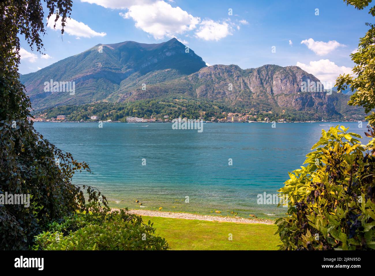Beautiful nature of lake Como in summer, famous tourism destination ...