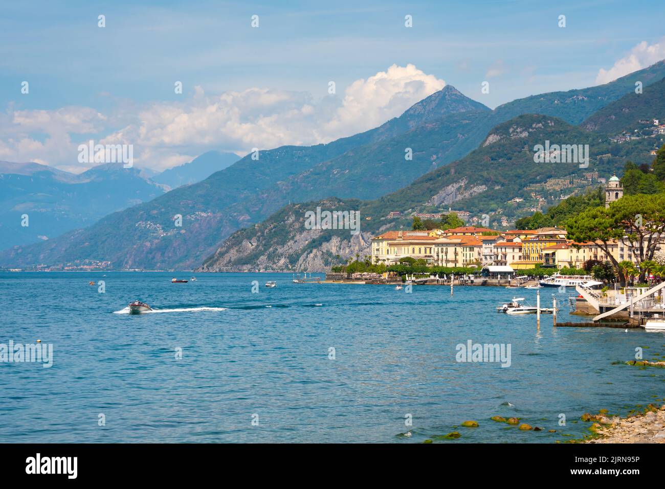 Beautiful nature of lake Como in summer, famous tourism destination ...