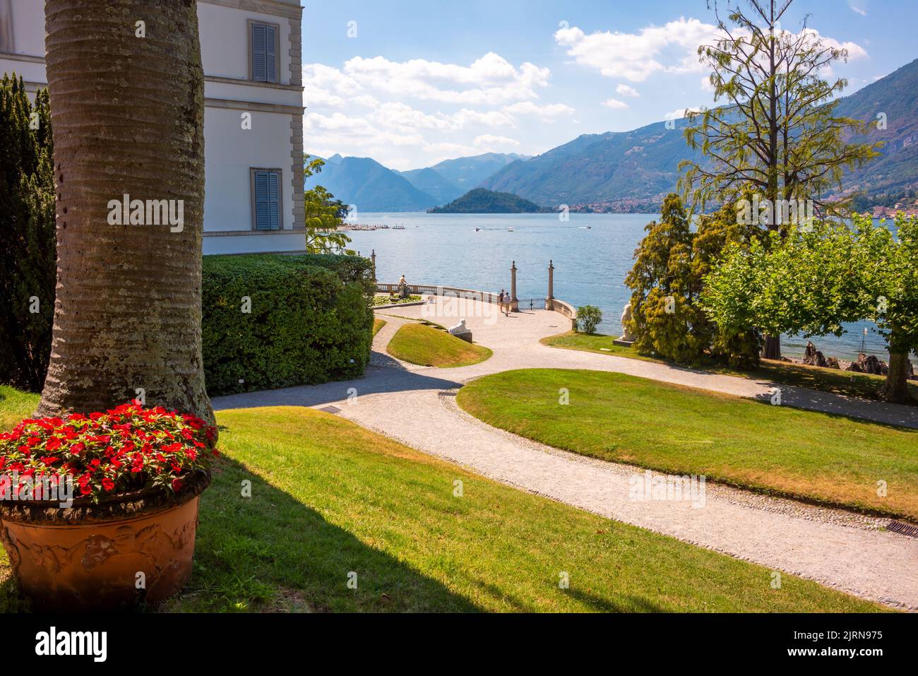 Beautiful nature of lake Como in summer, famous tourism destination ...