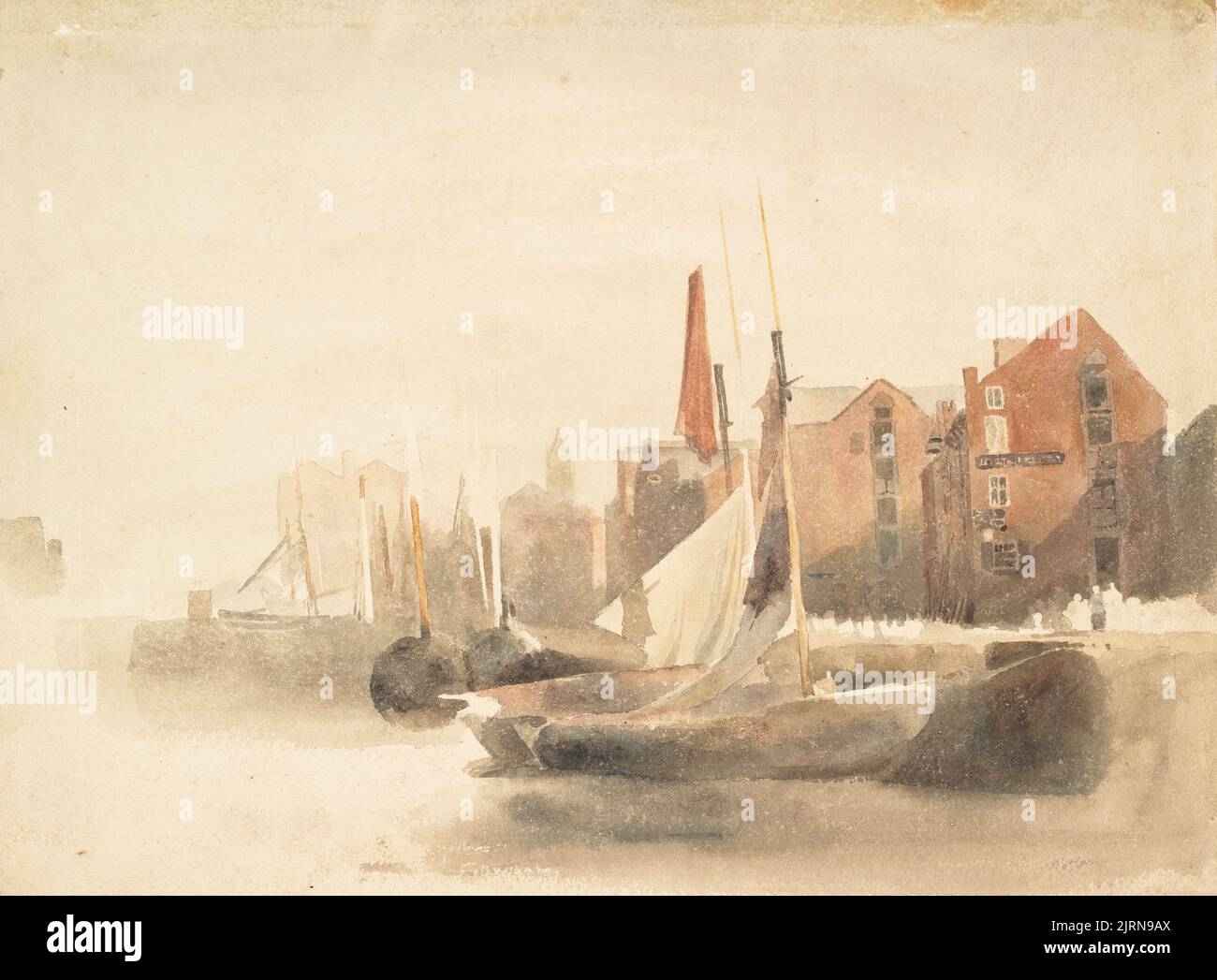 Liverpool Docks, England, by Peter de Wint. Gift of Archdeacon F.H.D ...