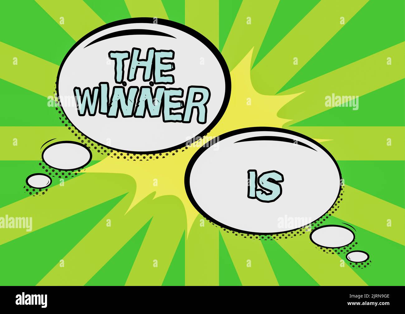 Conceptual caption The Winner Is.... Business showcase Announcing who ...