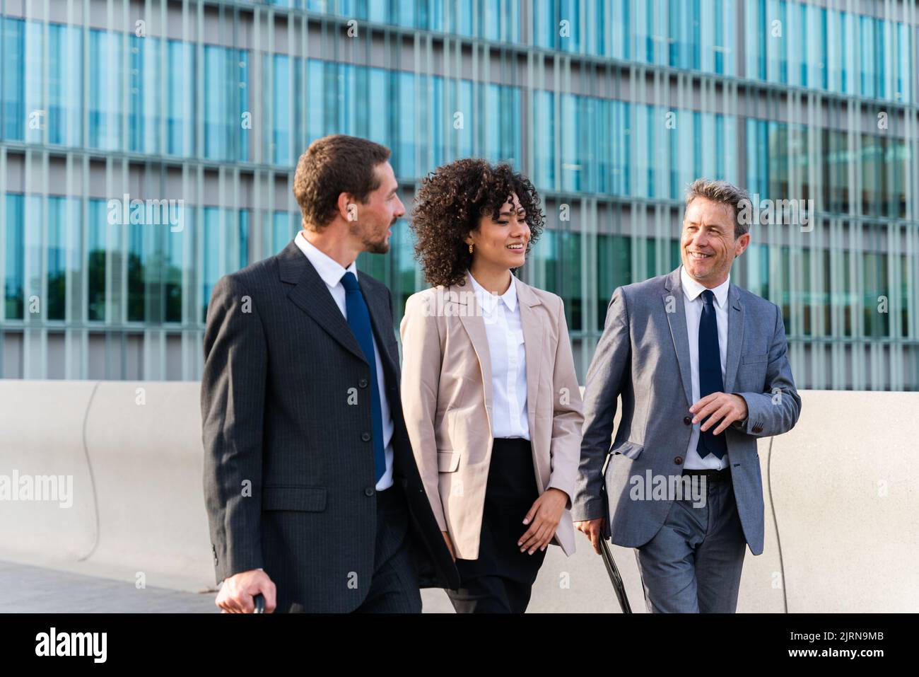 Multiracial group of business people bonding outdoors - International ...