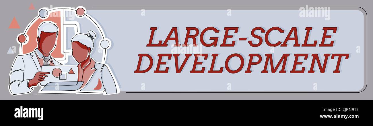 Handwriting text Large Scale Development. Business showcase Develop on ...