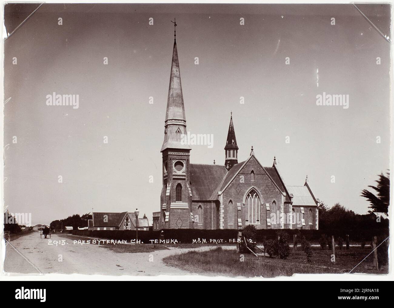 Presbyterian Church, Temuka, 1912, Temuka, by Muir & Moodie Stock Photo ...