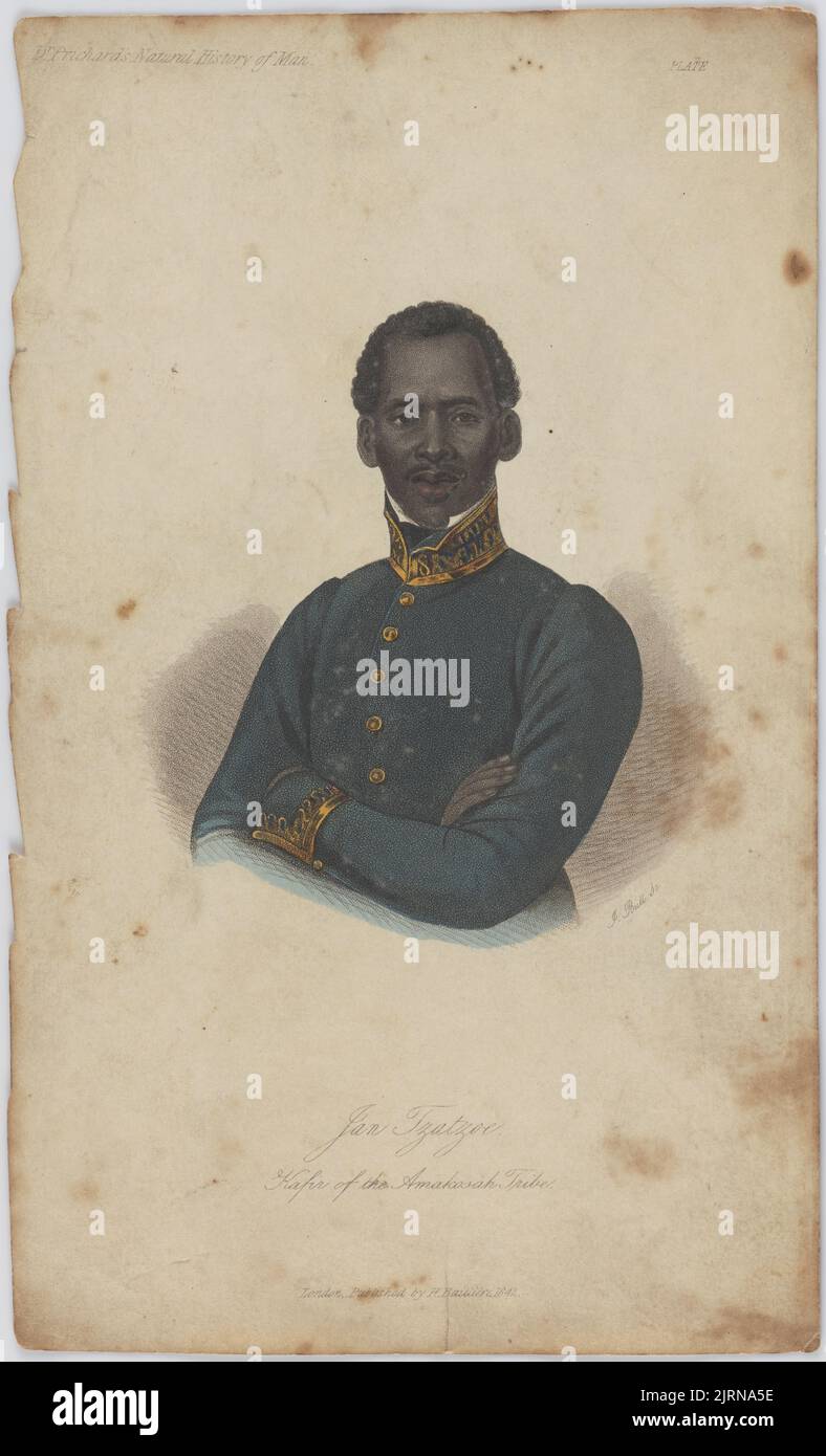 Jan Tzatzoe, Kafir of the Amakosah tribe. From: The Natural History of ...