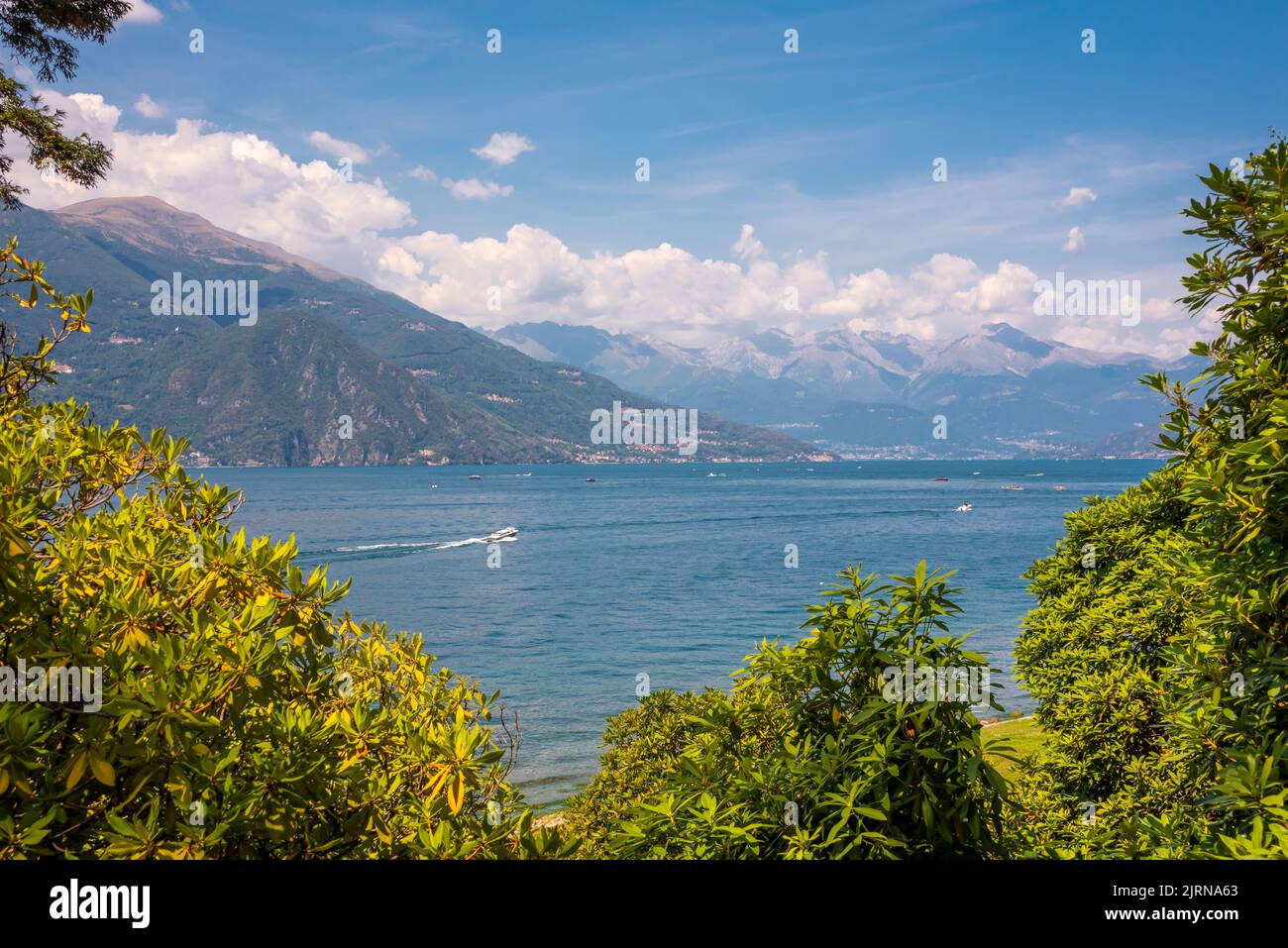 Beautiful nature of lake Como in summer, famous tourism destination ...