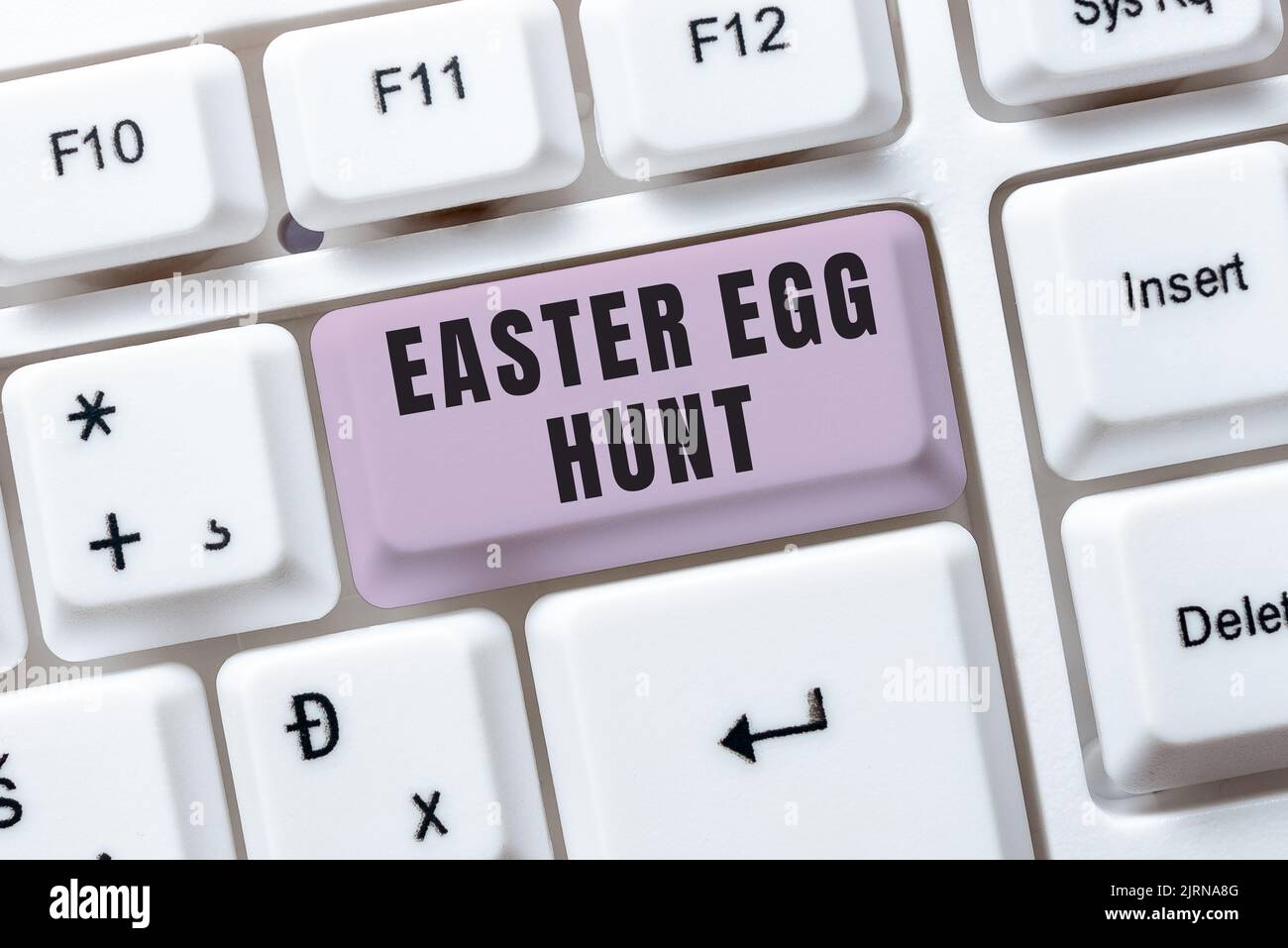 Text caption presenting Easter Egg Hunt. Internet Concept Searching ...