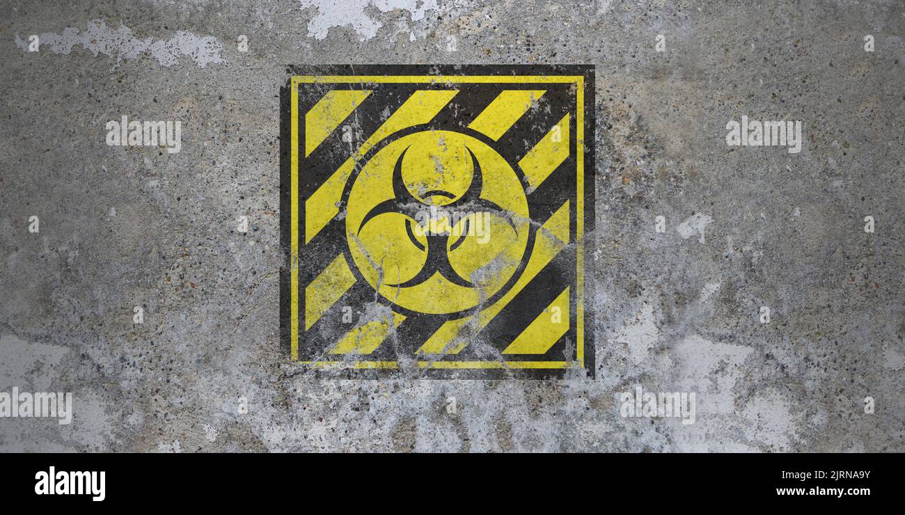 warning signs on wall background Stock Photo - Alamy