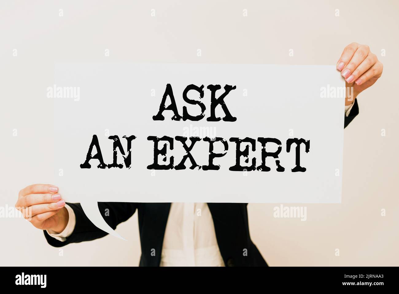 Handwriting text Ask An Expert. Business overview Asking for advice to ...