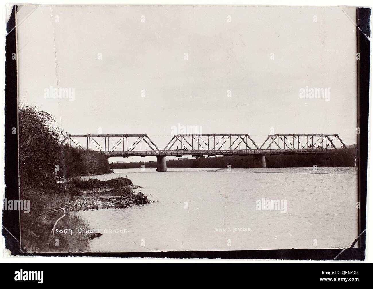 Lower Hutt Bridge, June 1911, Lower Hutt, by Muir & Moodie Stock Photo ...
