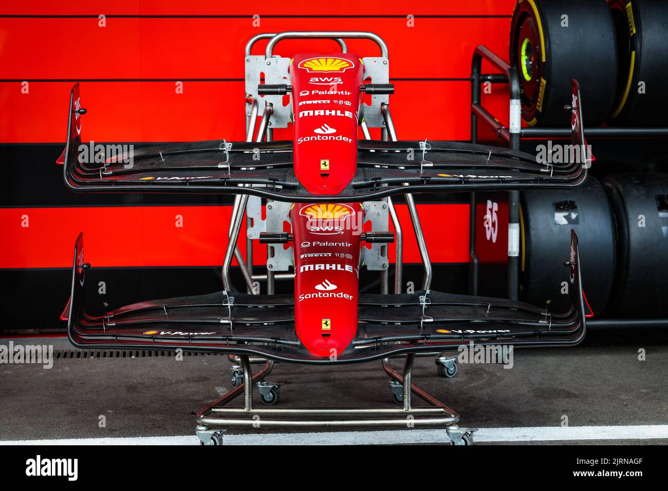 Scuderia Ferrari F1-75, mechanical detail of front wings during the ...