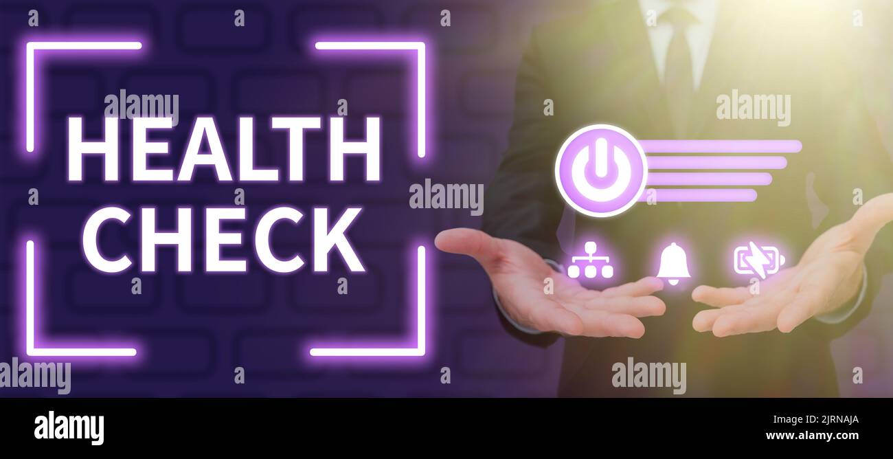 Conceptual display Health Check. Business overview Medical Examination ...