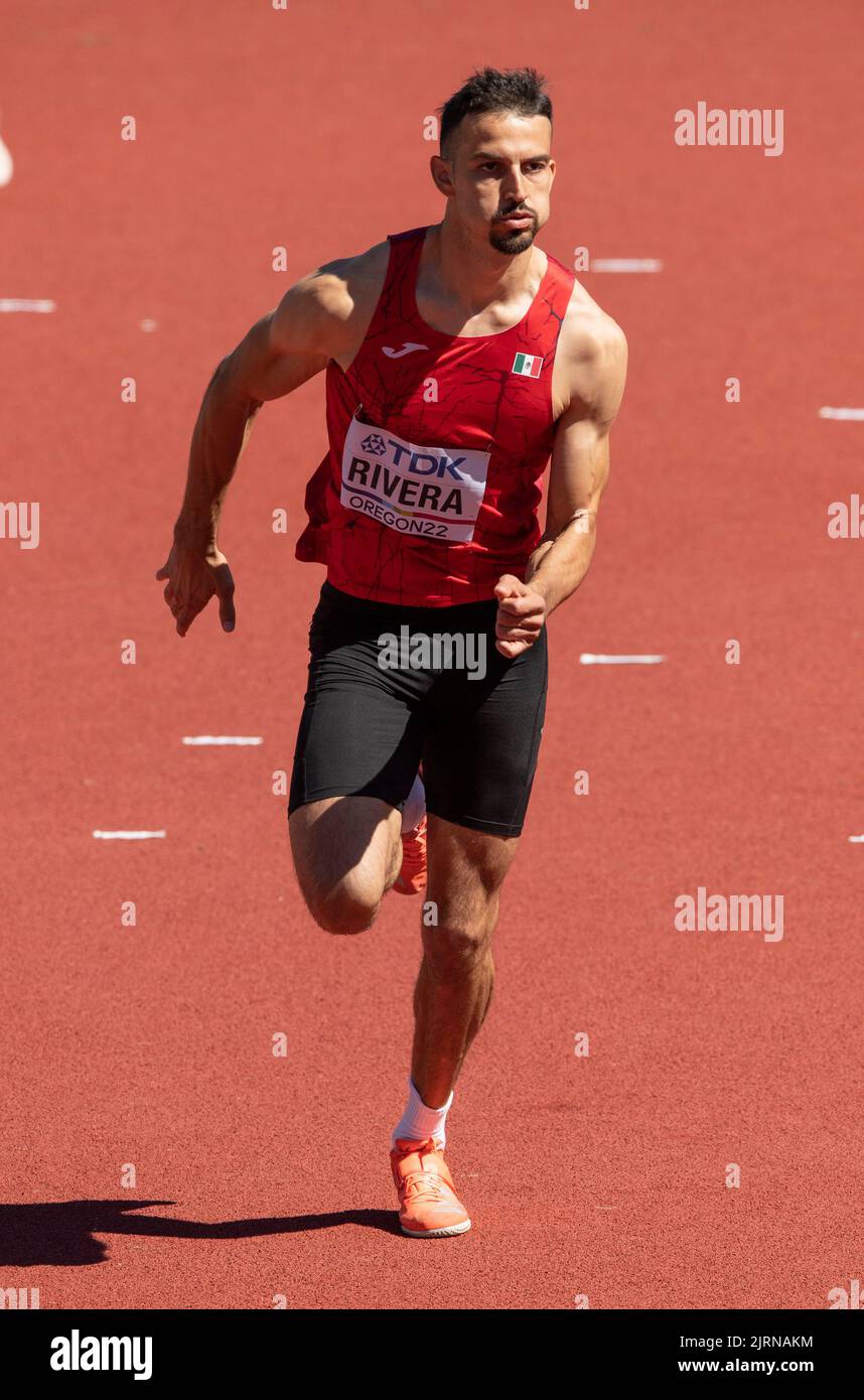 Edgar Rivera of Mexico competing in the men’s high jump heats at the ...