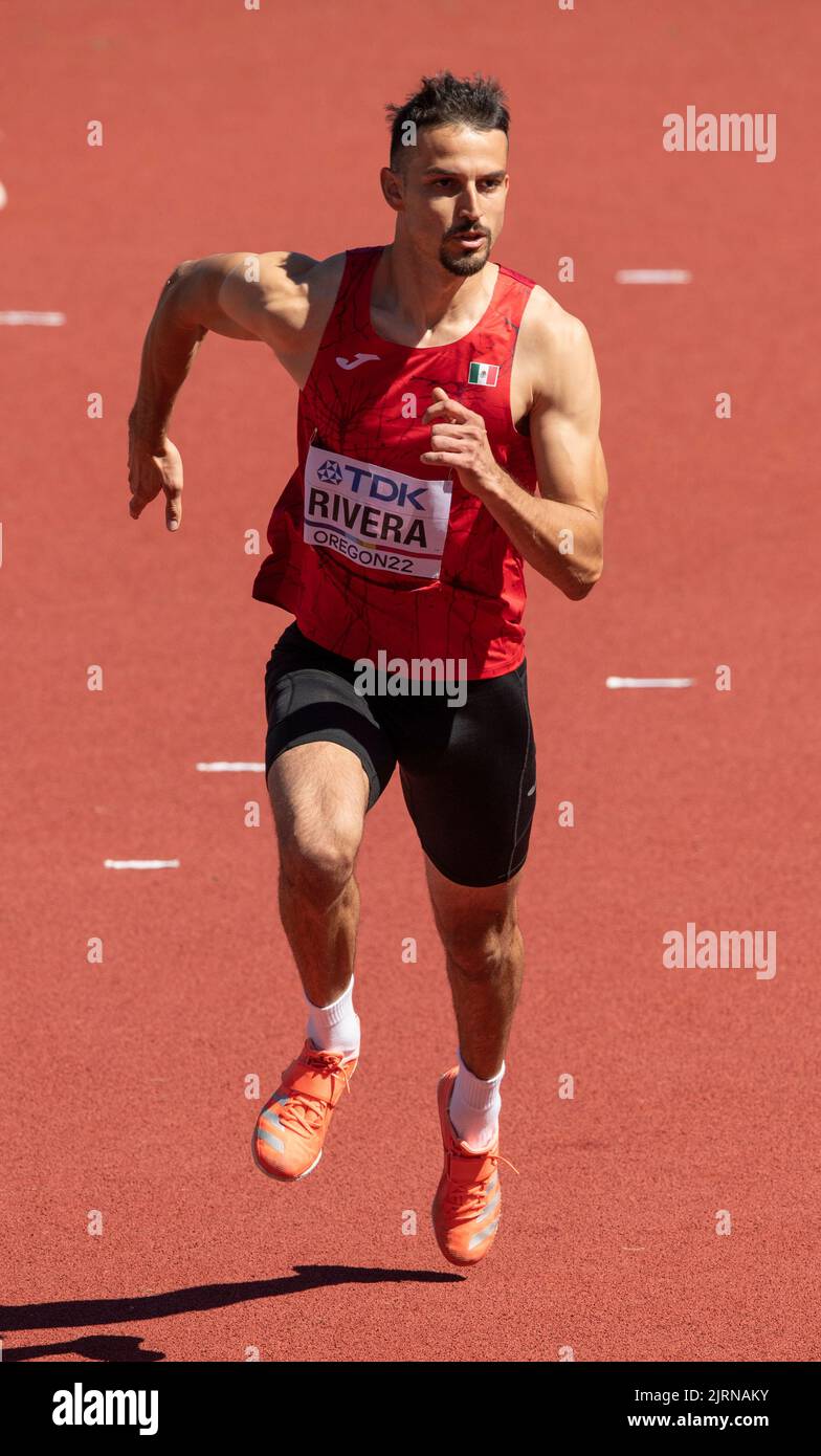 Edgar Rivera of Mexico competing in the men’s high jump heats at the ...