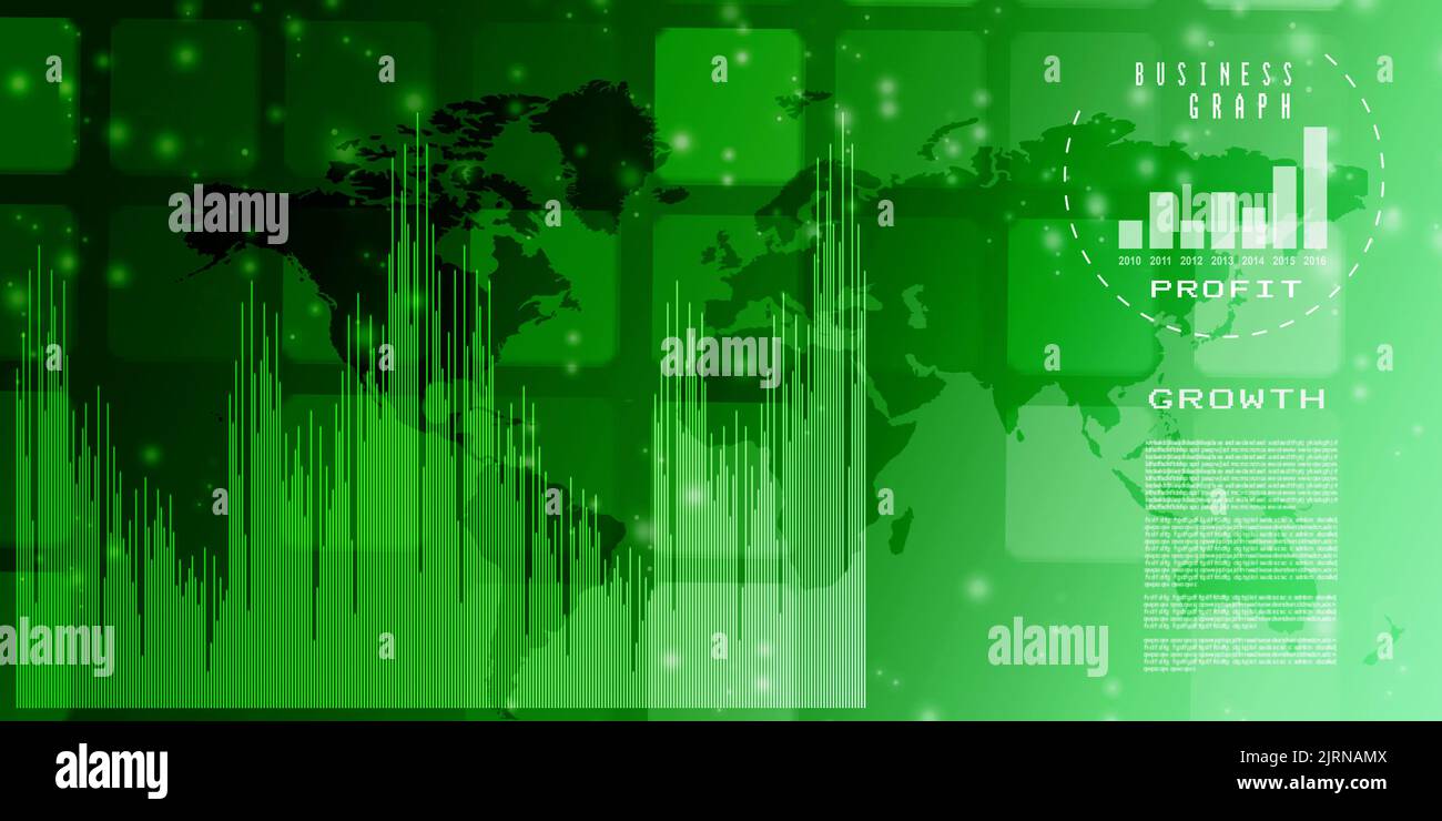 2d rendering Stock market online business concept. business Graph Stock ...