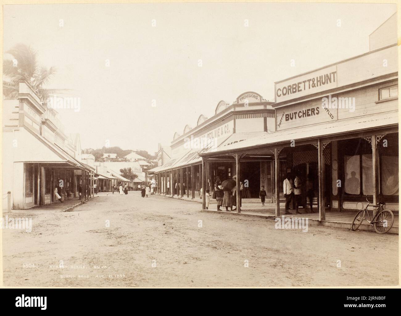 Street Scene, Suva, 1899, Dunedin, by Burton Brothers Stock Photo - Alamy