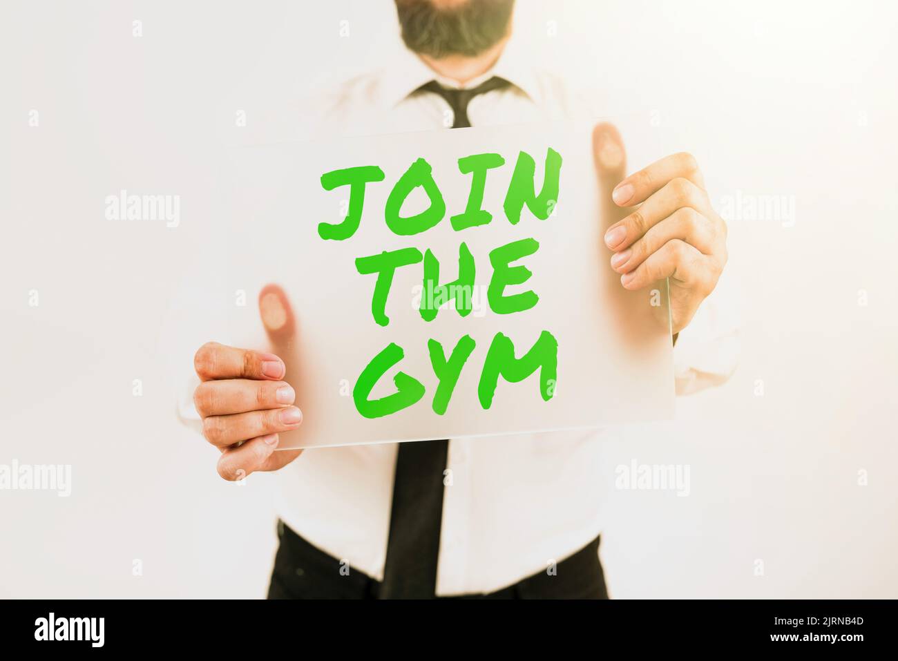 Inspiration showing sign Join The Gym. Conceptual photo Motivation to ...