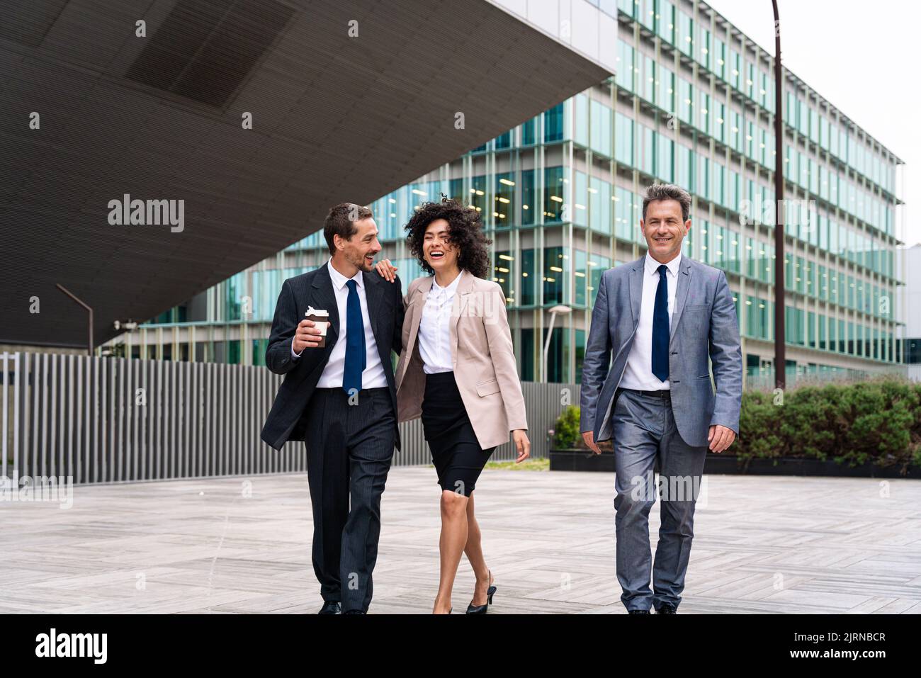 Multiracial group of business people bonding outdoors - International ...