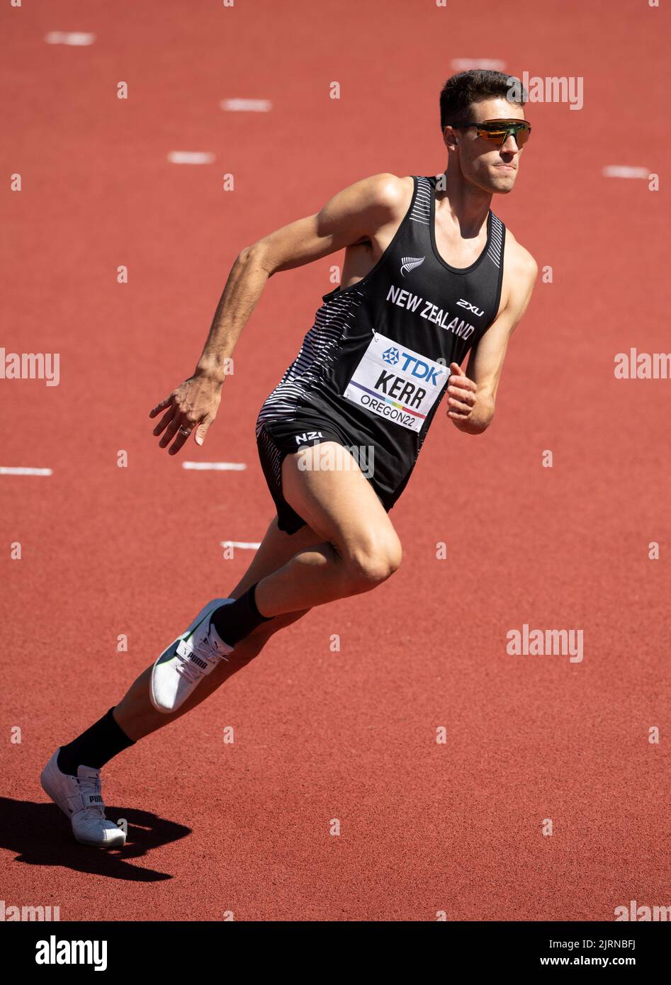 Hamish Kerr of New Zealand competing in the men’s high jump heats at ...