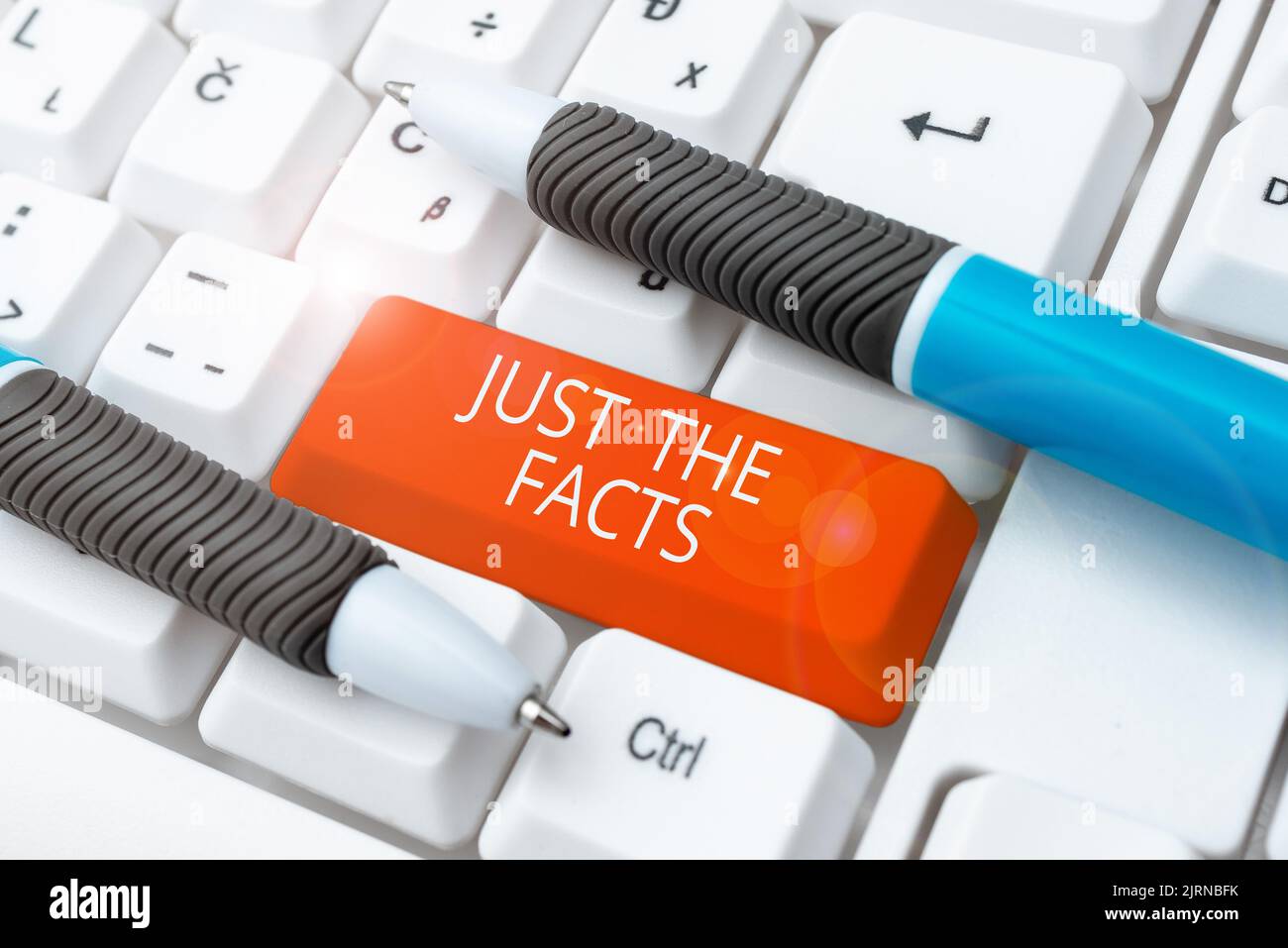 Sign displaying Just The Facts. Business overview Give the evidences to ...