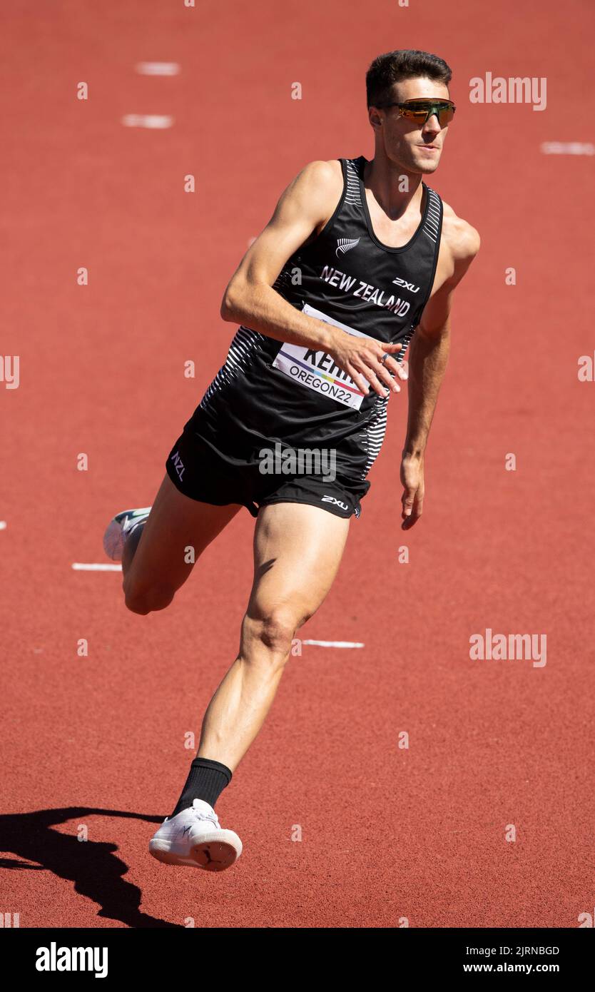 Hamish Kerr of New Zealand competing in the men’s high jump heats at ...