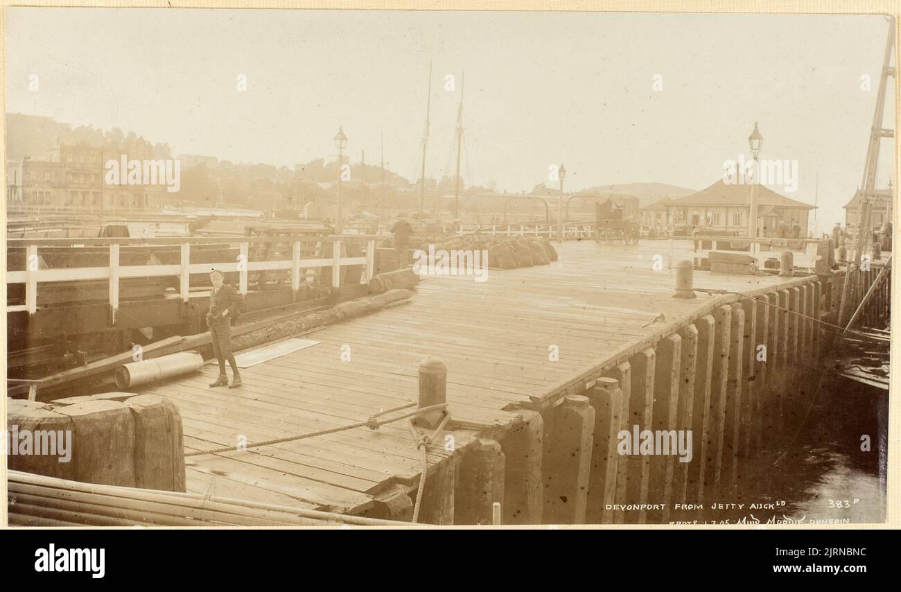 Devonport from Jetty Auckland, 1905, Dunedin, by Muir & Moodie Stock ...