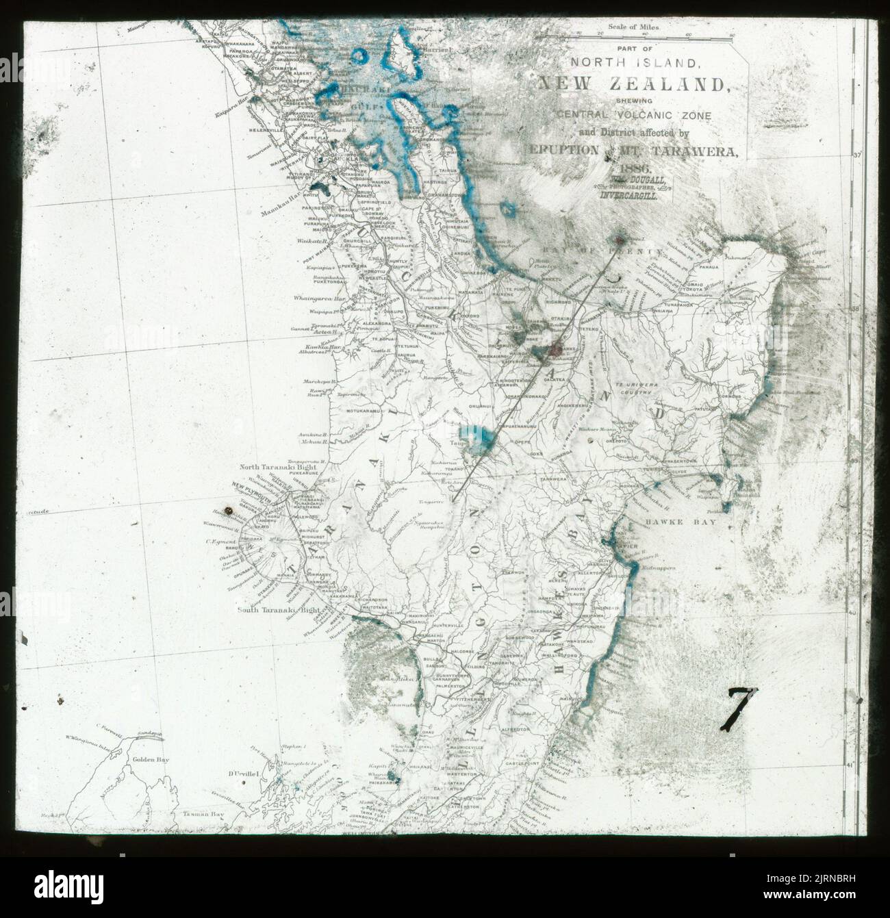 Mount Tarawera Eruption : North Island Map Stock Photo - Alamy