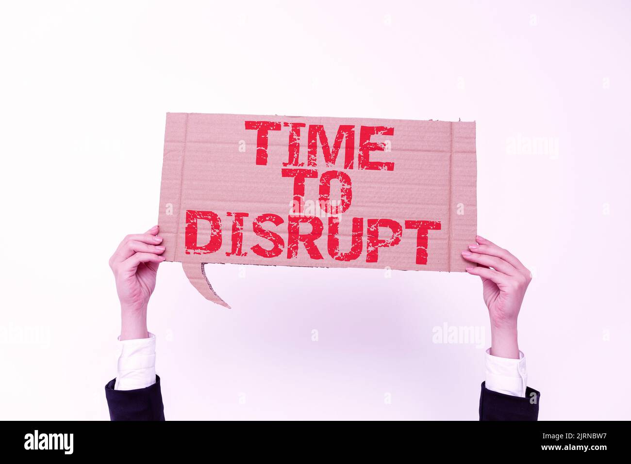 Inspiration showing sign Time To Disrupt. Business concept Moment of ...
