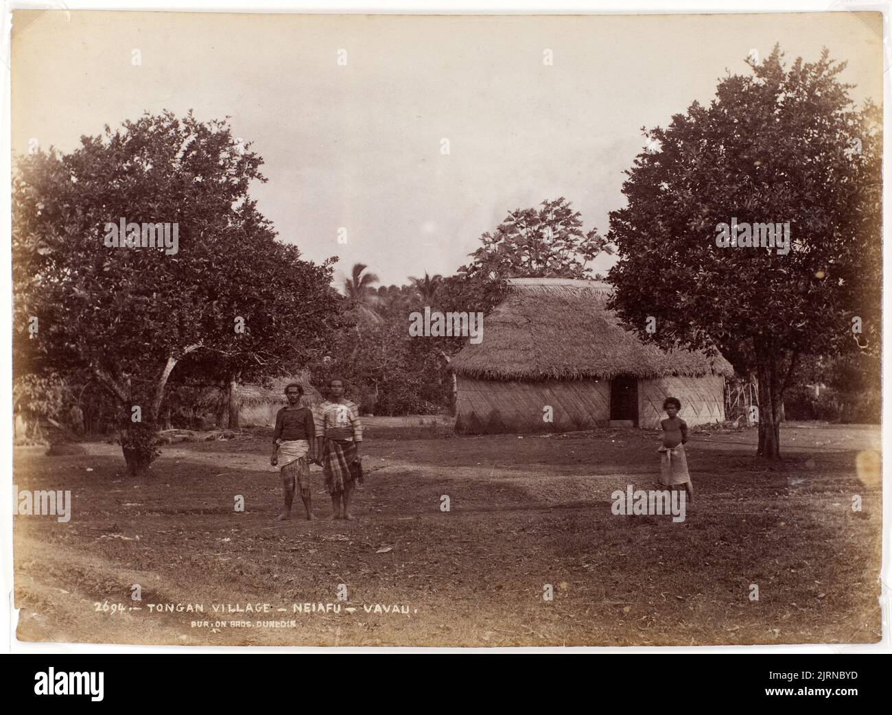 Tongan Village, Neiafu, Vavau, 1884, Dunedin, by Burton Brothers ...