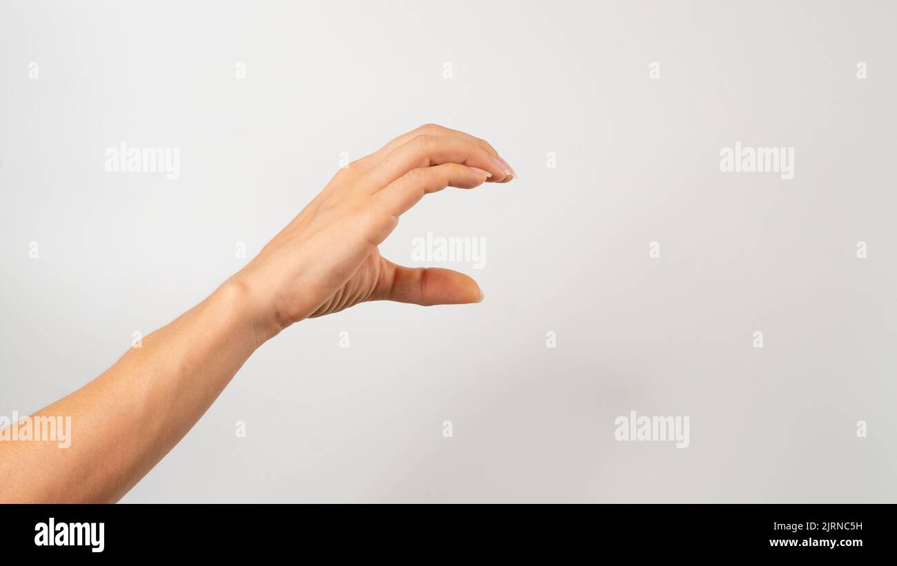Sign language of the deaf and dumb people, English letter c Stock Photo ...