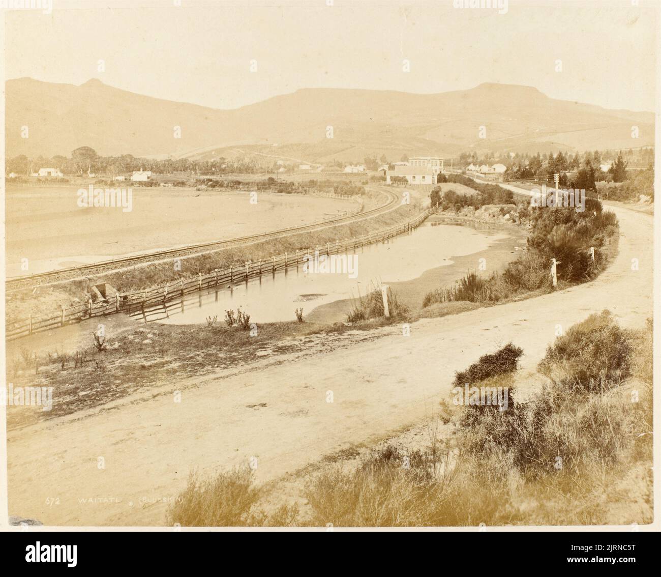Waitati (Blueskin), circa 1880, Dunedin, by Burton Brothers Stock Photo ...