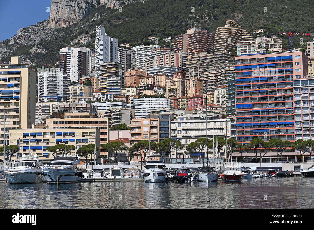 Port with yacht and sailboats in Monaco Stock Photo - Alamy