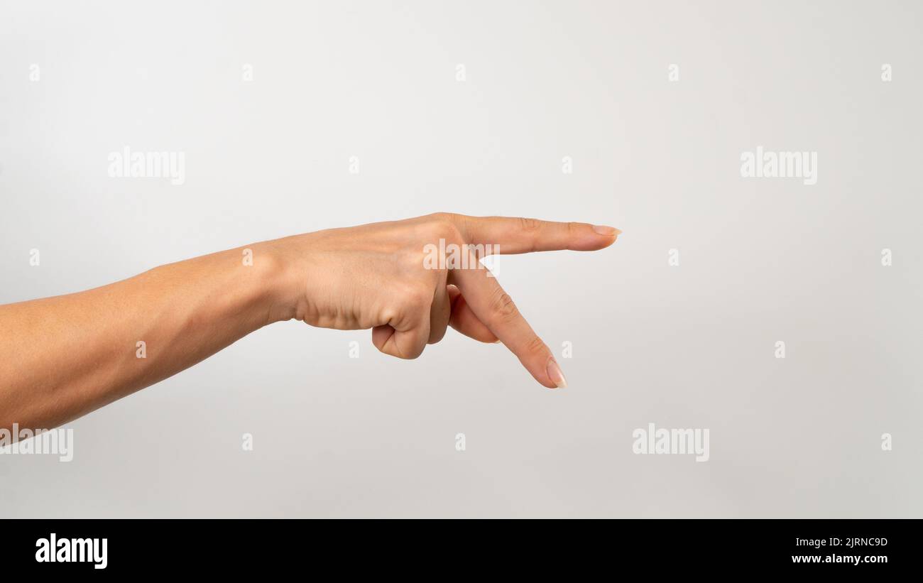 Sign language of the deaf and dumb people, English letter p Stock Photo ...
