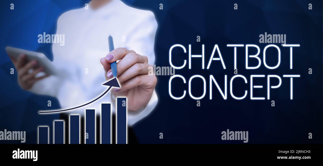 Conceptual caption Chatbot Concept. Internet Concept Virtual assistant ...