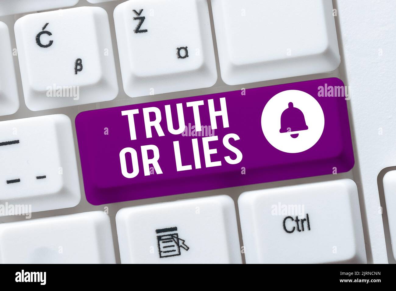 Text caption presenting Truth Or Lies. Concept meaning Decide between a ...