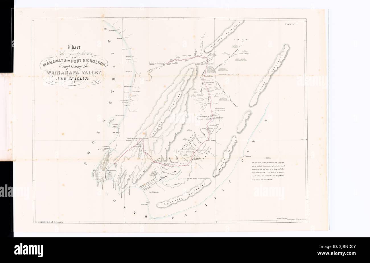 Chart of the Country between Manawatu and Port Nicholson, Comprising ...