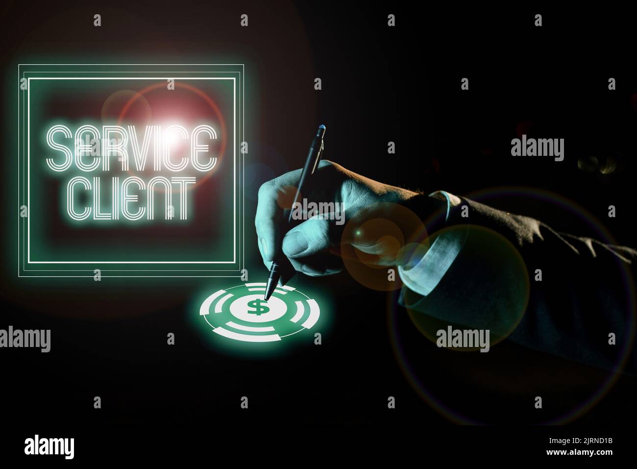 Conceptual caption Service ClientDealing with customers satisfaction ...