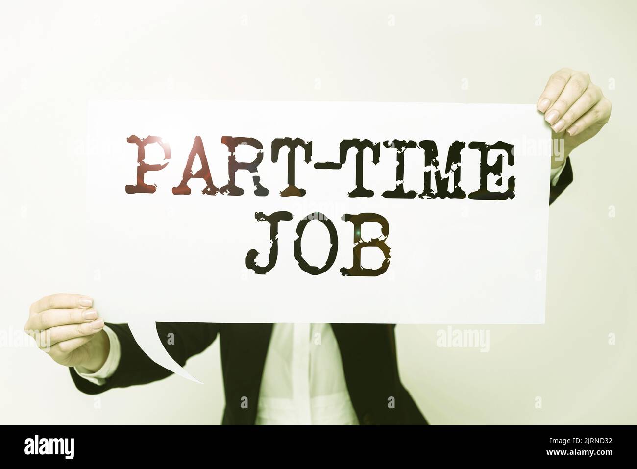 Text caption presenting Part Time Job. Business approach Working a few ...