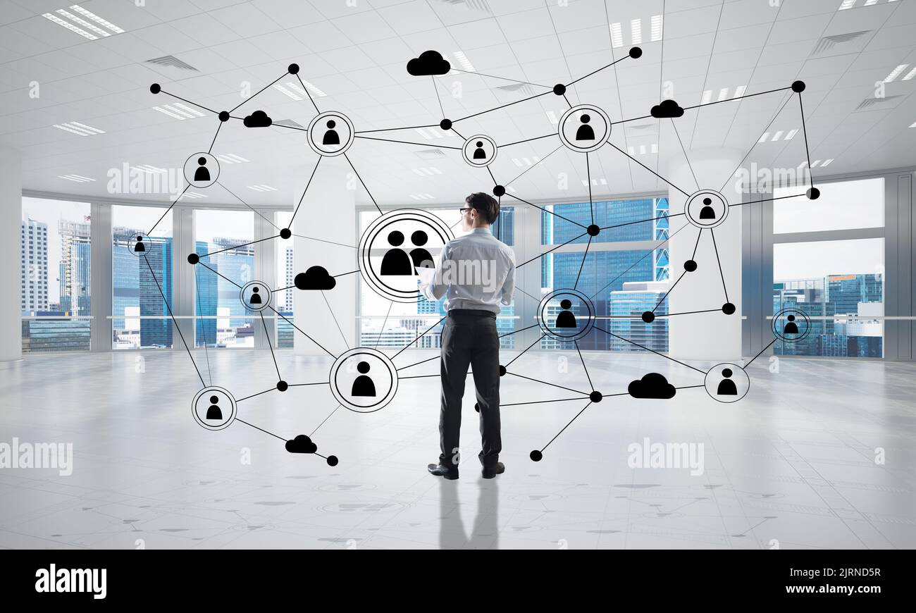 Networking and social communication concept as effective point for ...