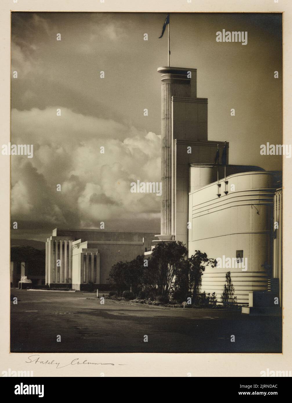 Stately columns, circa 1940, Wellington, by H. Farmer McDonald. Gift of ...