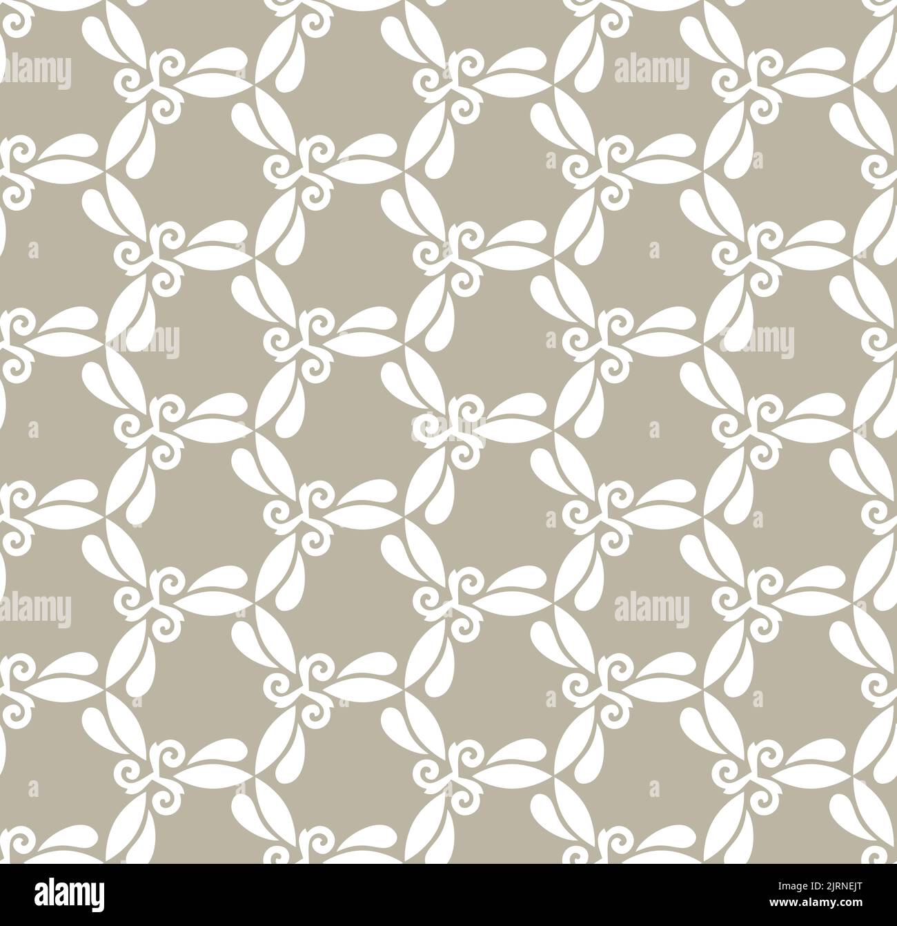 Floral white ornament. Seamless abstract classic background with ...